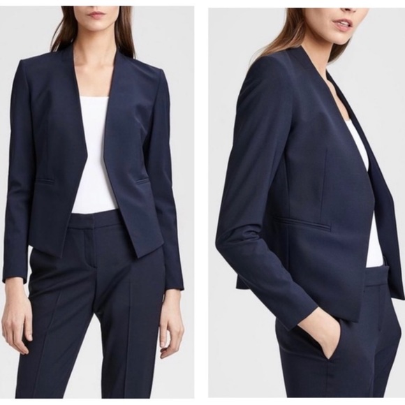 Theory | Jackets & Coats | Theory Navy Blue Sevona Profesional Open ...
